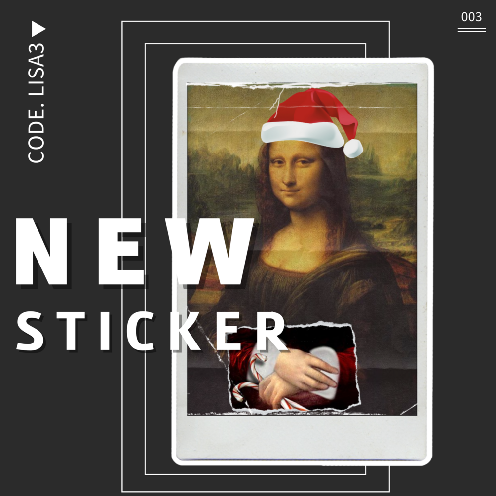 Mona Lisa Mashup Sticker Digital Print