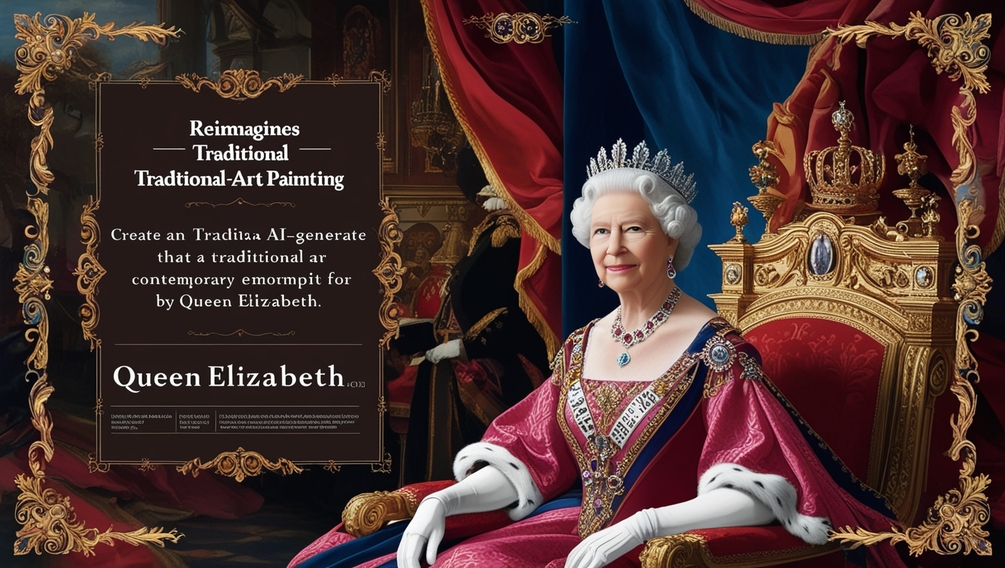 👑 Royal Portraits: Stunning Painting of Queen Elizabeth 👑