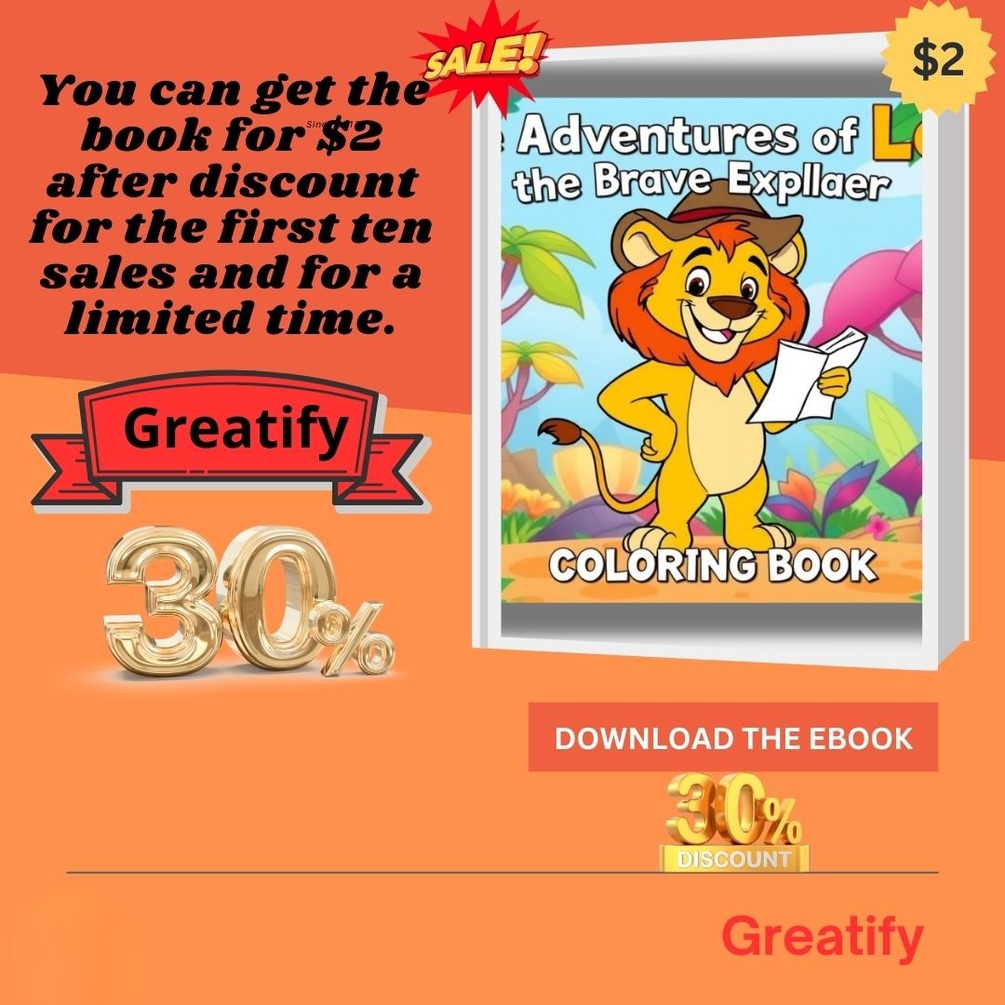 The Adventures of Leo the Brave Explorer(10Coloring pages of kids)2025