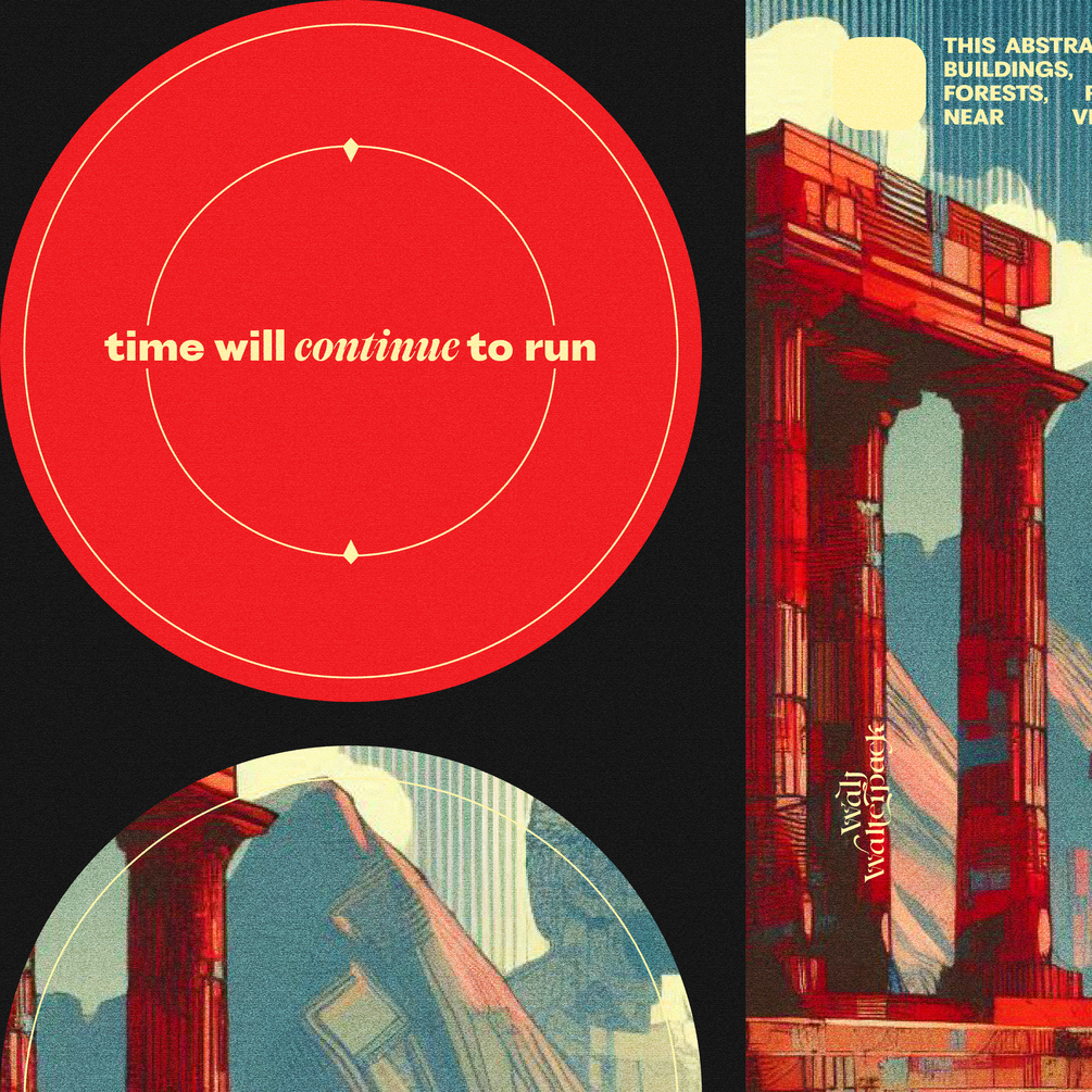 Time Will Continue to Run - Premium Vector Assets and Digital Art Print