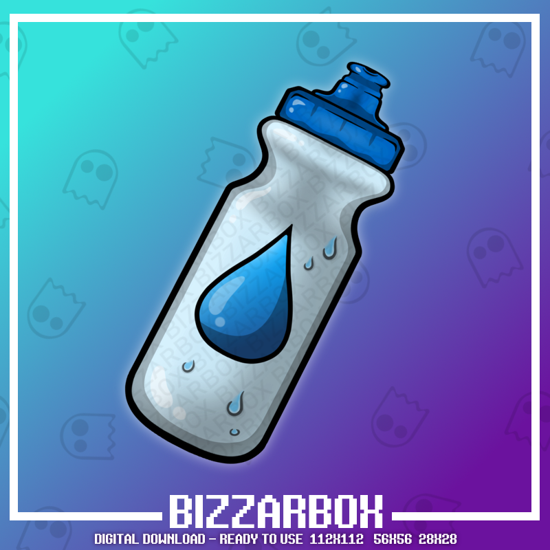 Streamer Channel Point Emote: Hydrate Drink Water Bottle