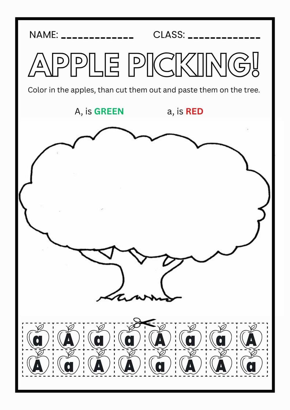 ABC Fun Pack Worksheet – Alphabet Tracing, Word Building & Cut & Paste ...
