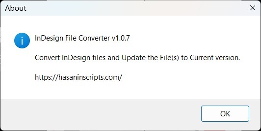 InDesign File Converter v1.0.7