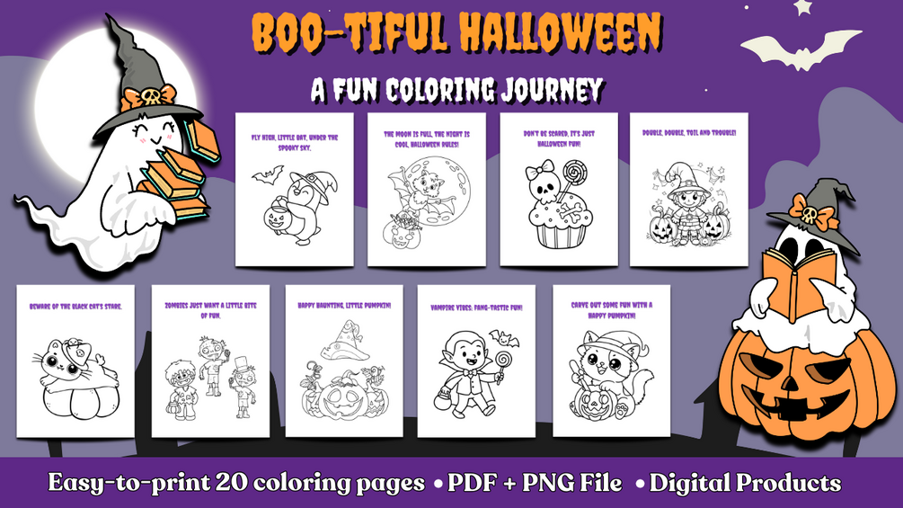 Boo-tiful Halloween: A Fun Coloring Journey