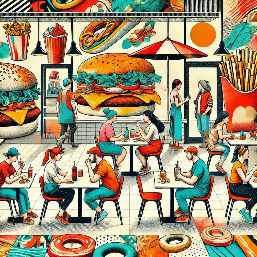 🍔🍟 Fast Food Fantasia: A Whimsical Blend of Nostalgia and Modernity 🥤🎨