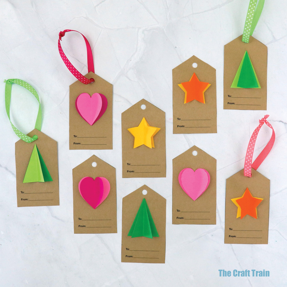 3D Christmas gift tags