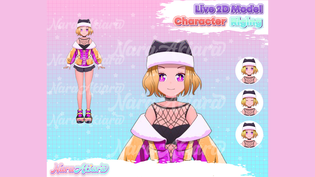 Vtuber Model and Rigging Anime Short Hair Girl With Jacket Premade ...