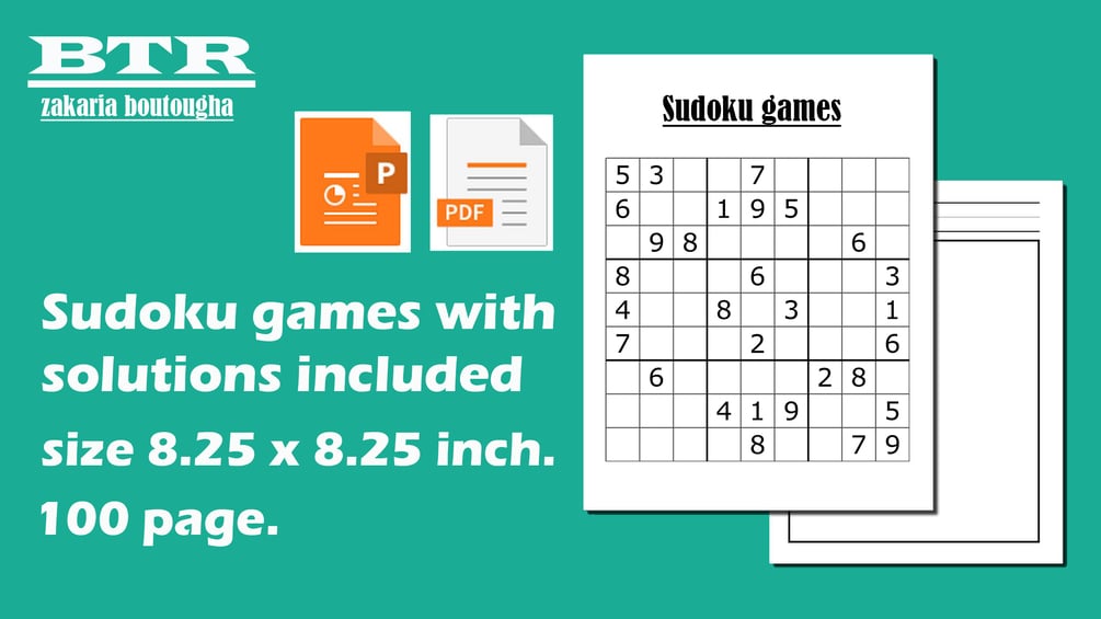 100 Sudoku Puzzle Game with Solution