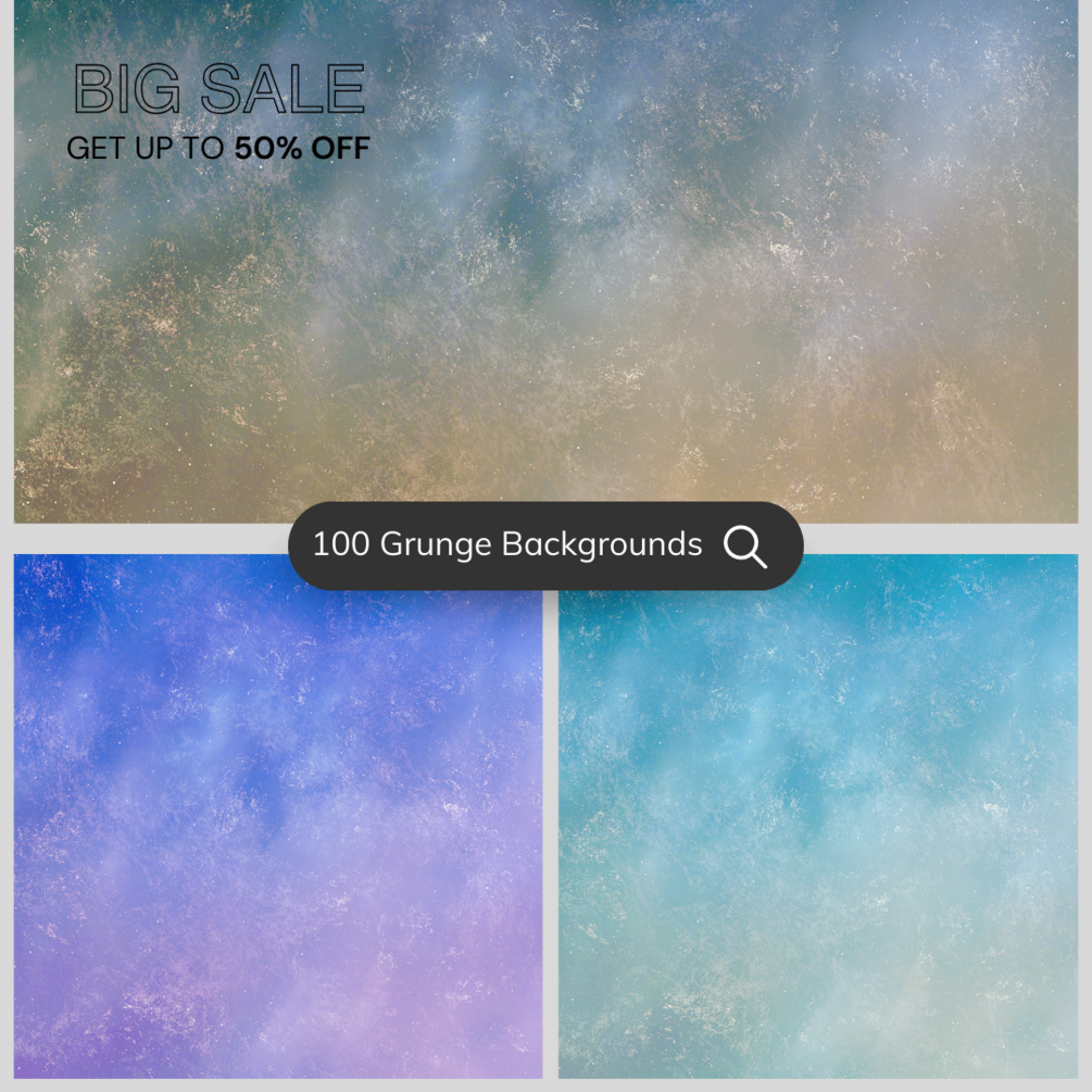 Bundle of 100 grunge backgrounds