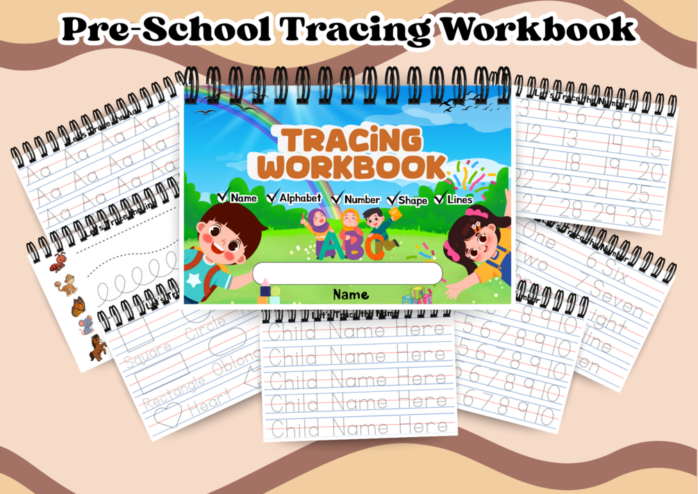 Tracing Pad/Work book Template For Toddlers