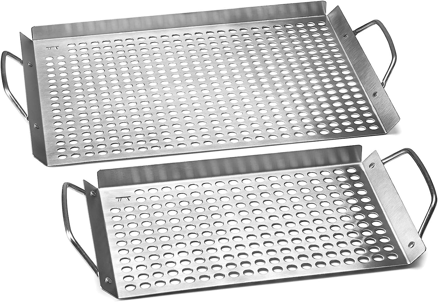 Outset 76630 Stainless Steel Grill Topper Grid, Set of 2, 11"x7" and 11 ...