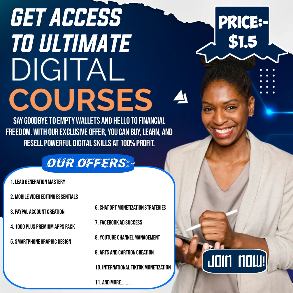 GET ACCESS TO ULTIMATE DIGITAL COURSES || Buy, Learn and Resell it in ...