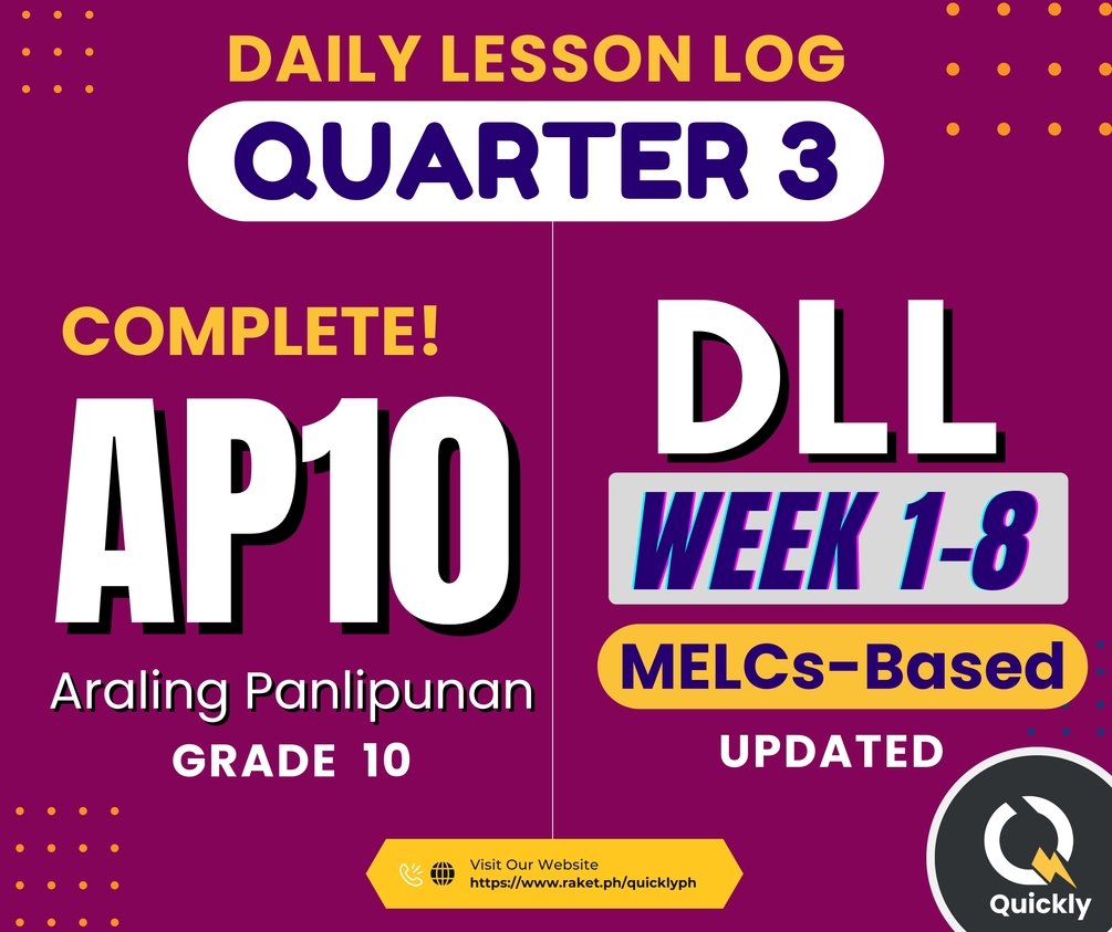 Quarter 3 - AP 10 - DLL (Daily Lesson Log) (MELC-based) ARALING PANLIPUNAN 10