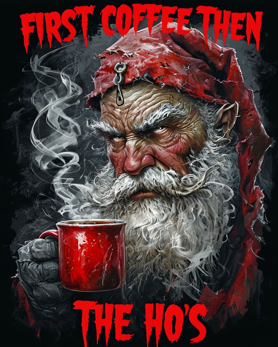 grumpy Santa wall art