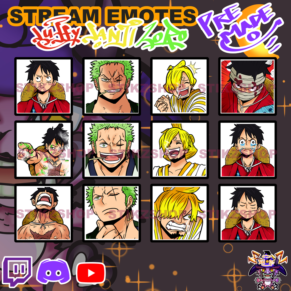 19 set of emotes | 3 Monster Pirates