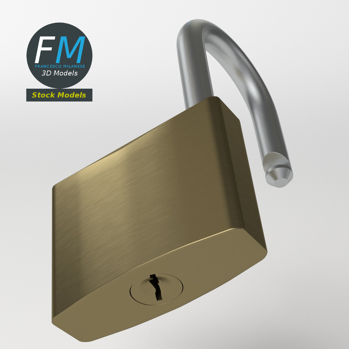 3D MODEL - Openable padlock