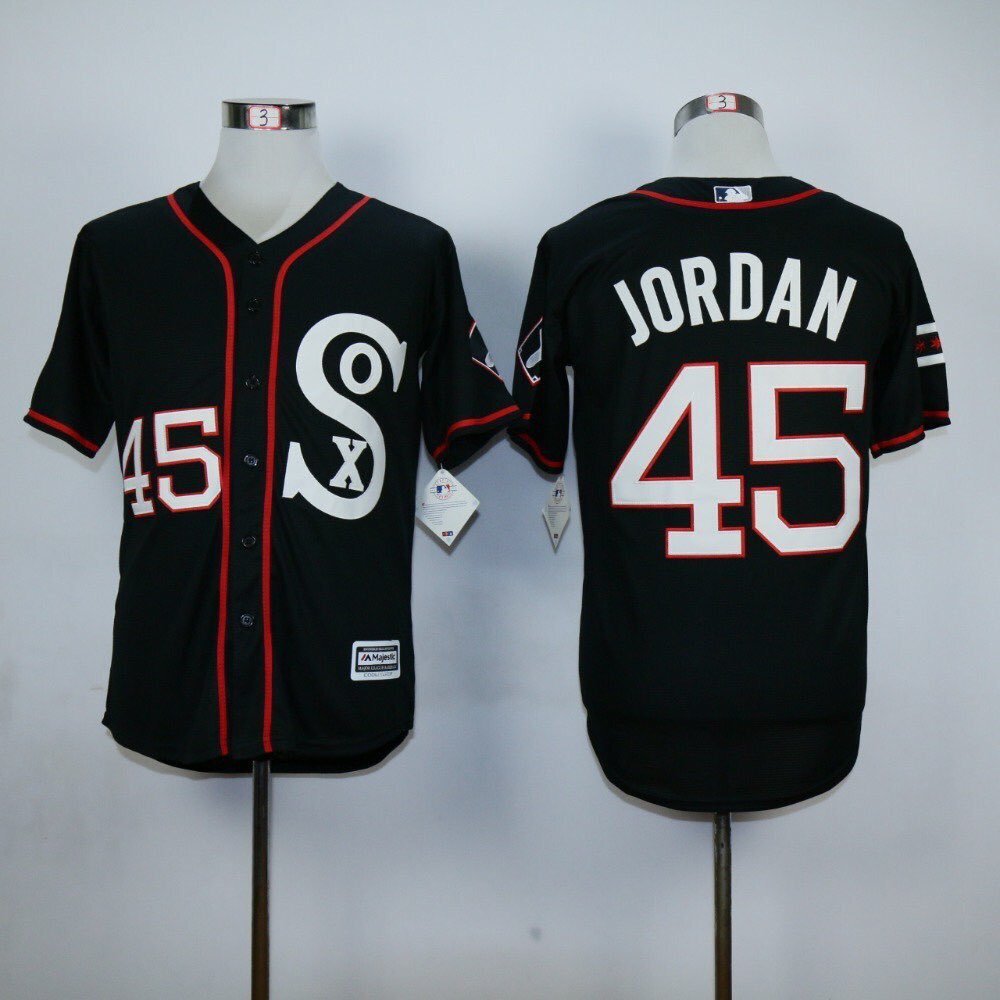 Michael Jordan Chicago White Sox Black Throwback Jersey
