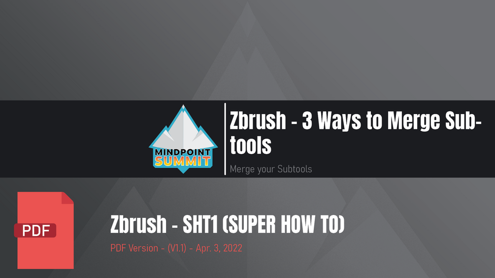 Zbrush - 3 ways to merge subtools - V1.1