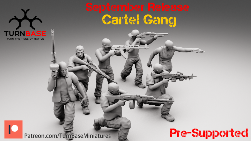 TurnBase Miniatures: Wargames- Cartel Gang (September Release)