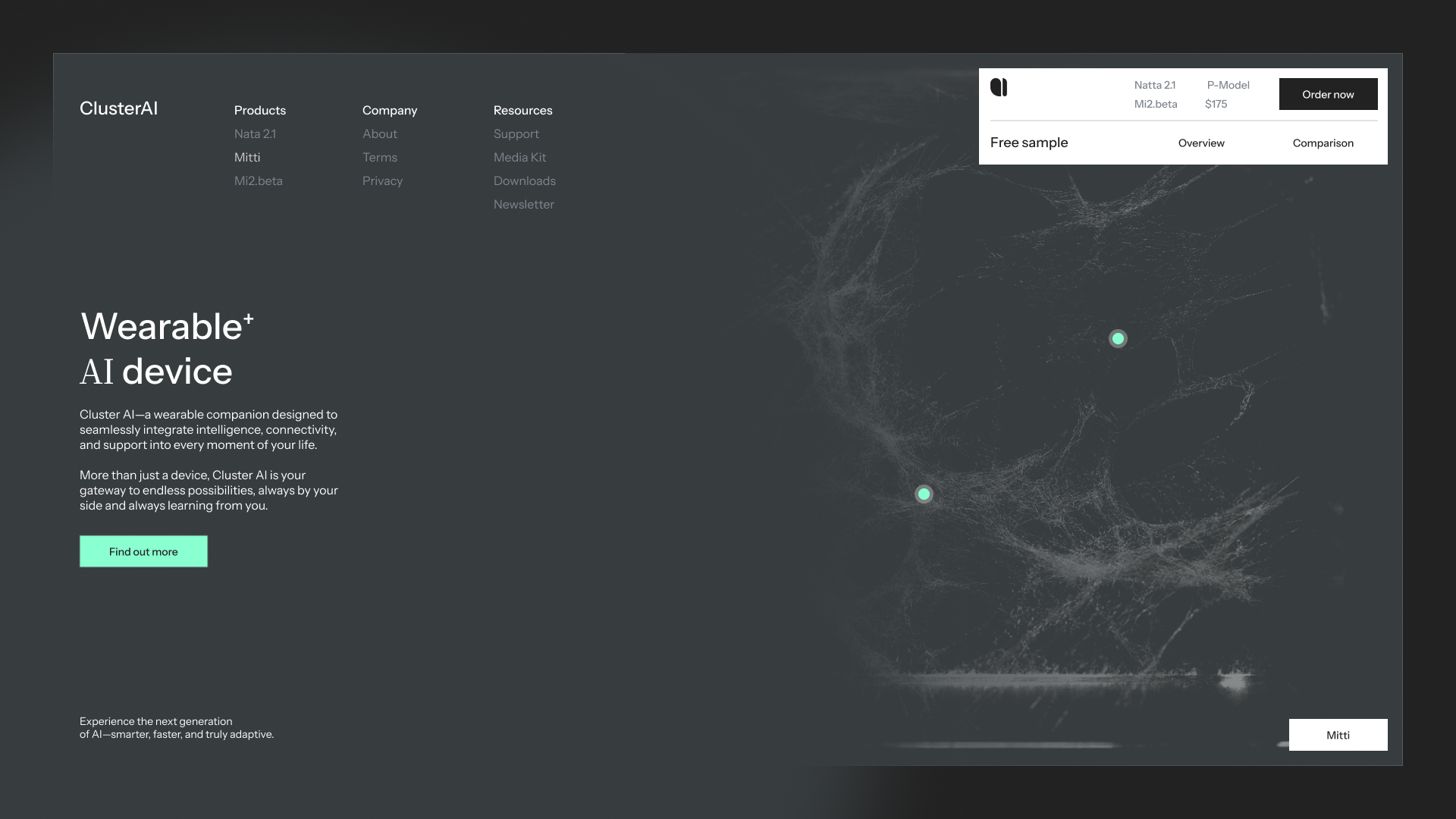 ClusterAi UI Kit and Prototype Web