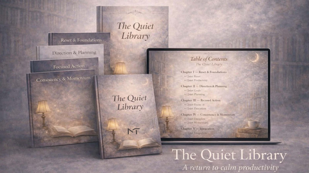 Quiet Library: A Minimal Digital Collection for Mental Reset, Focus, and Intentional Living