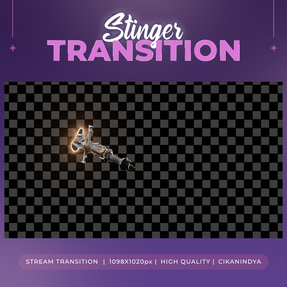 Animated Stinger Transition Glowing Battle Hammer | Impactful Stream ...