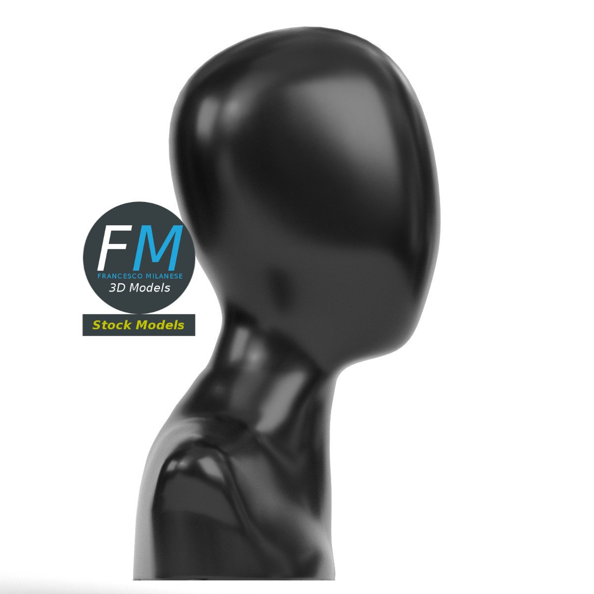 3D MODEL - Faceless mannequin head