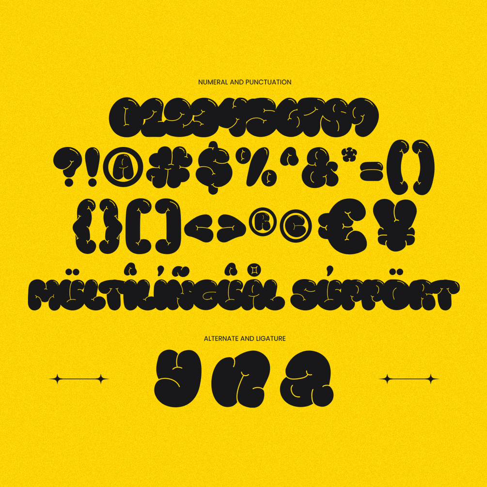 Bubbly Puffy - Bubble Font Display