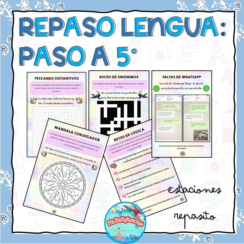 LENGUA ESTACIONES REPASO 4º- con soluciones
