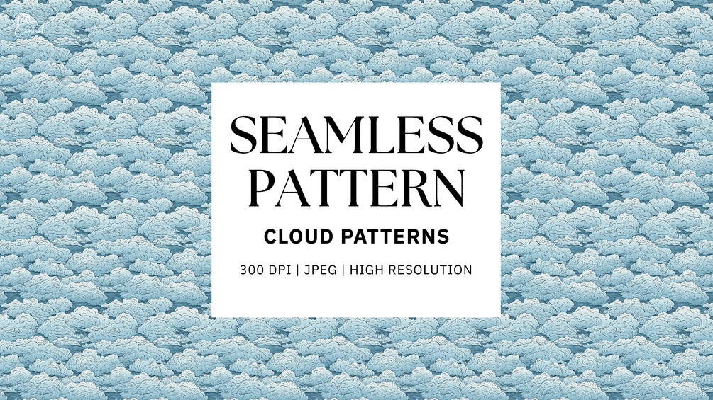 Clouds Seamless Pattern | Repeatable pattern for print and DIY Projects