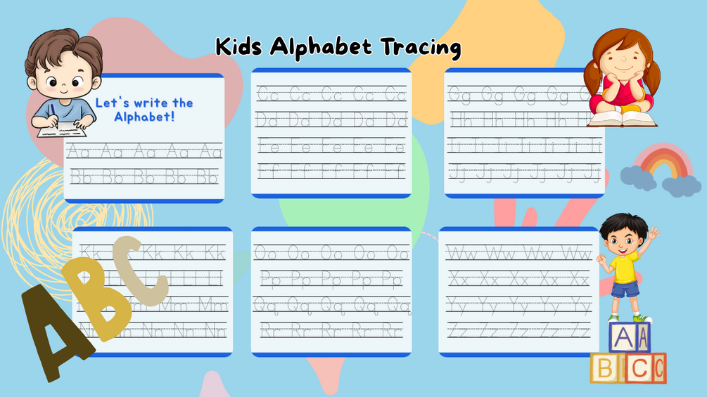 Printable Alphabet Tracing Worksheets for Kids – A–Z Handwriting ...