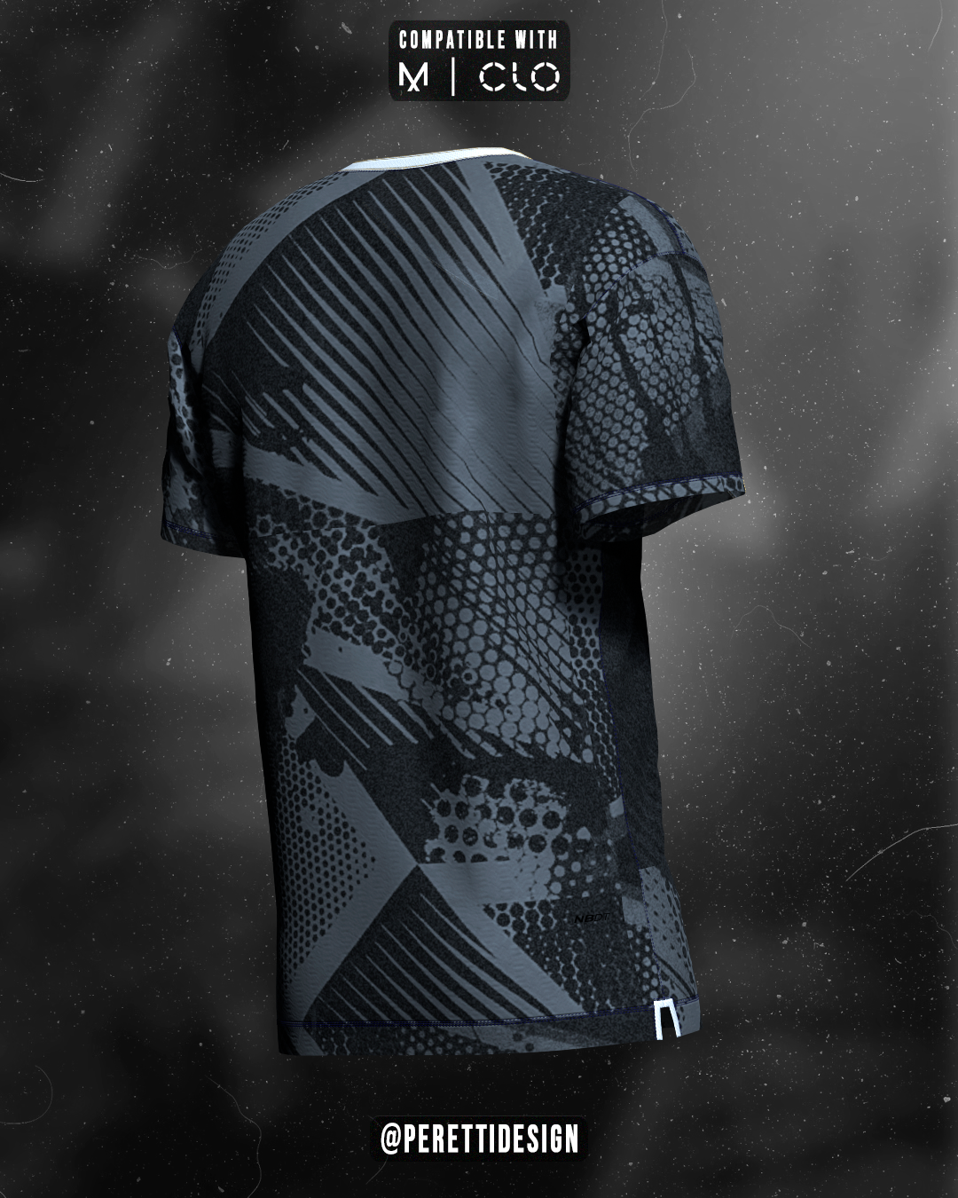 New Balance 23-24 NBDT Soccer Jersey Template for CLO 3D & Marvelous Design