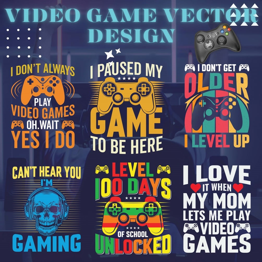 Video Game Vector Design, 21 high-quality and HD Resolution Graphics