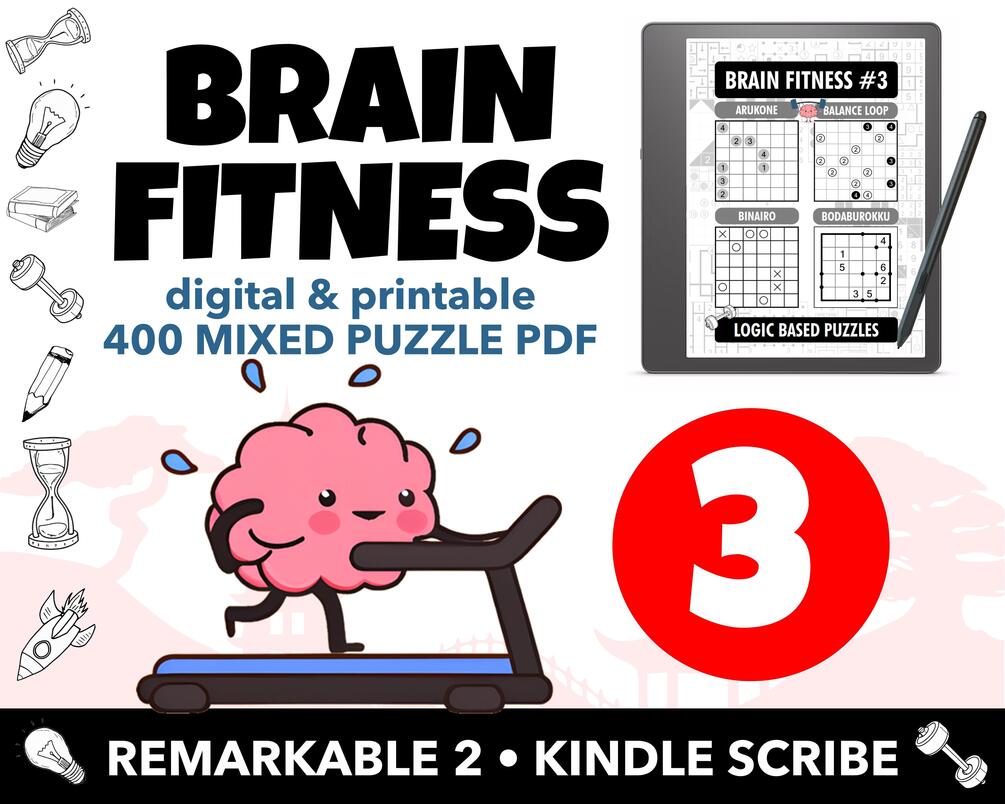 ARUKONE, BALANCE LOOP, BINAIRO, BODABUROKKU Brain Fitness Puzzle ...