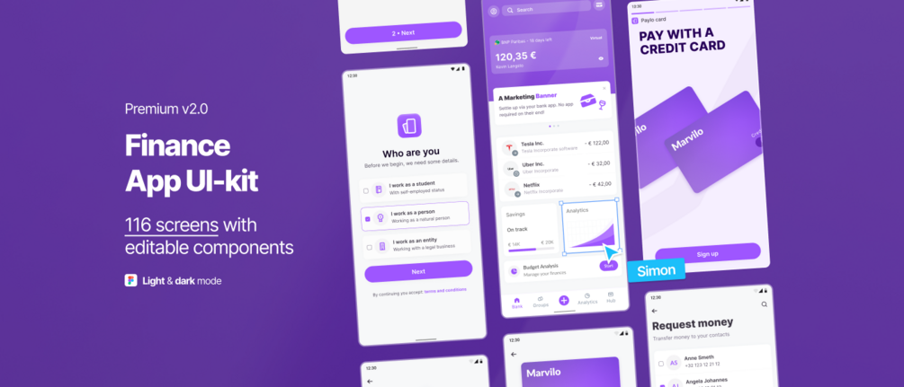 Paylo - Finance & Payment App UI-Kit