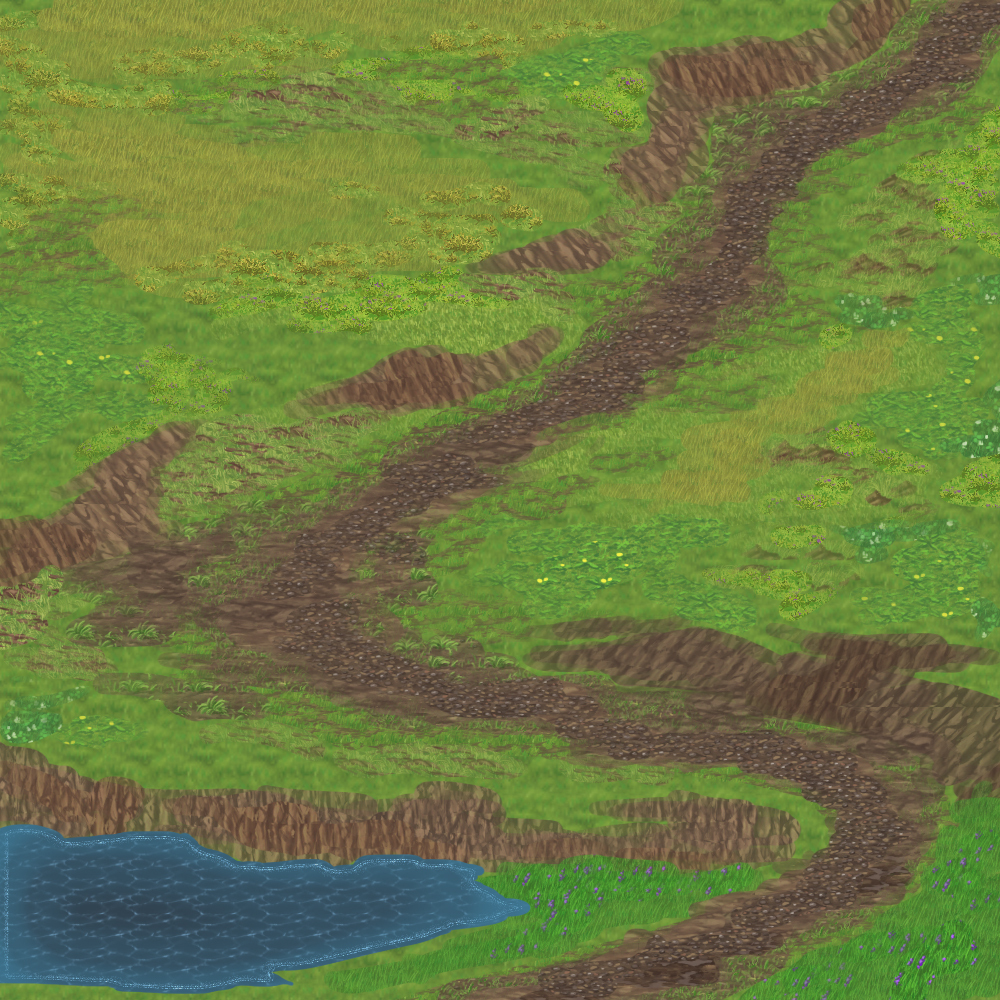 Isometric Grassland terrain texture for Adobe Photoshop