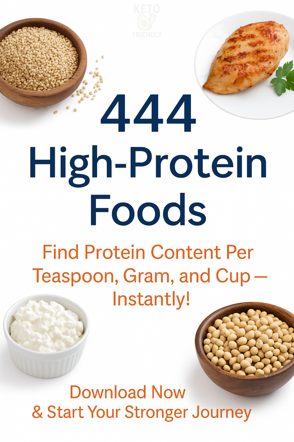 High Protein Master list: 444 Foods & Their Tsp, g & Cup Counts