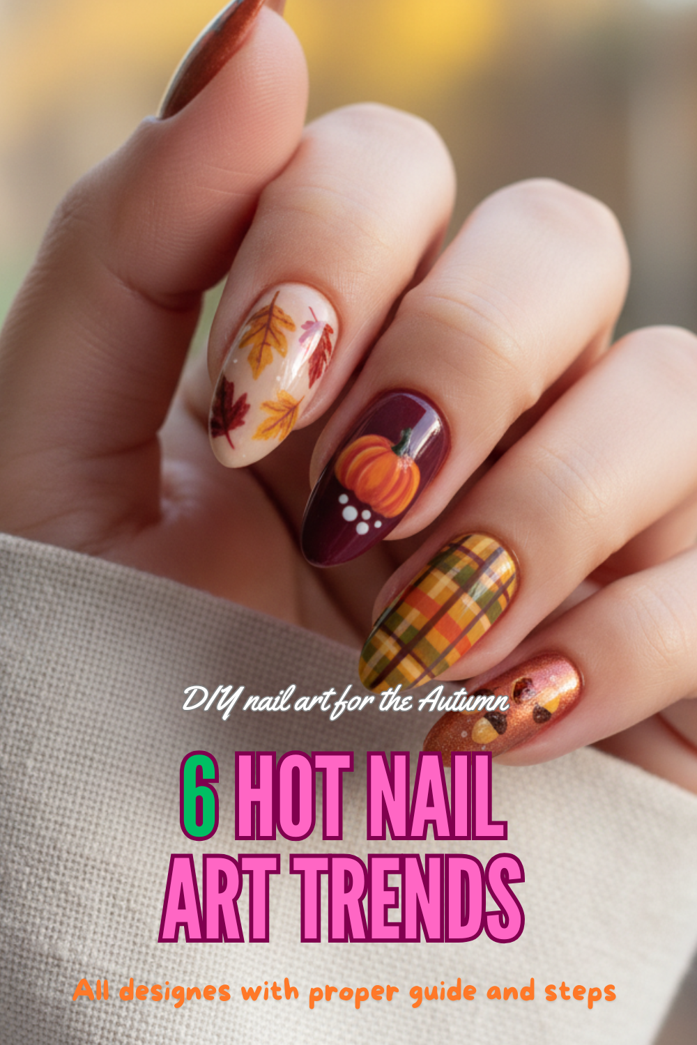 💅 DIY Fall Nails: 🍁 Printable Templates & Step-by-Step Tutorials 🎃