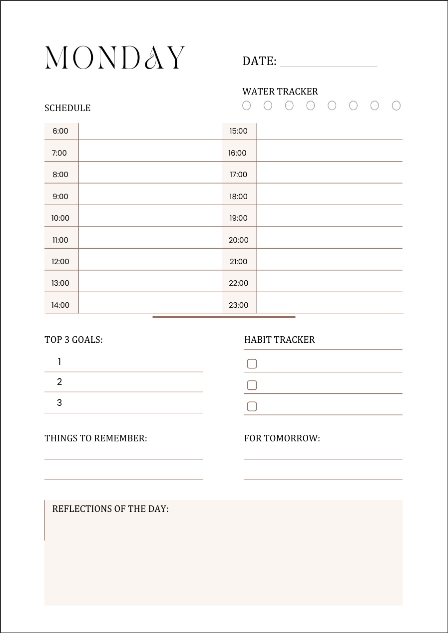 Weekly Productivity Planner
