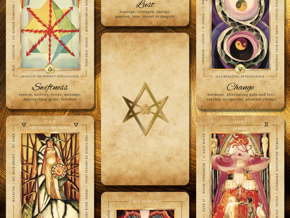 Thoth Tarot with Kabbalistic Correspondences, Aleister Crowley Tarot ...