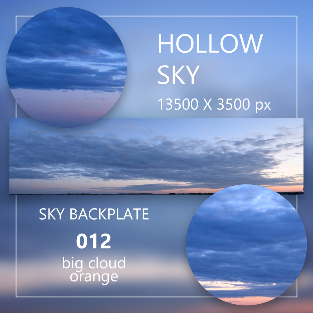 Sky Backplate 012 - Big Cloud Orange