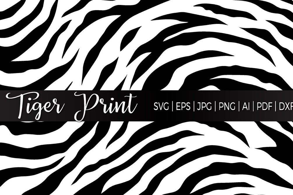 Tiger Print SVG File, EPS, JPG, AI, SVG, DXF,