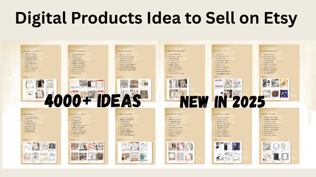 Digital Products Idea to Sell on Etsy