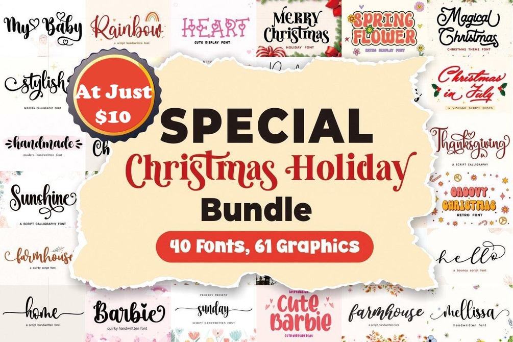 Ultimate Christmas-Holiday-Font-Graphics-Bundle