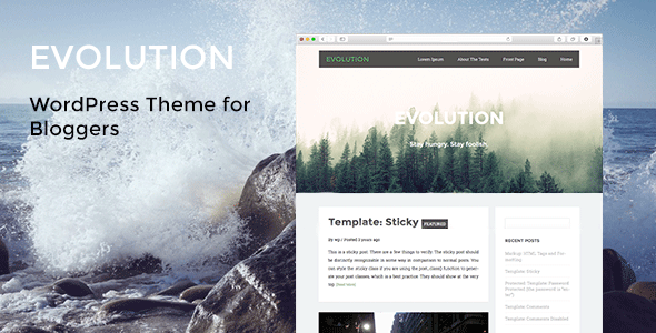 Evolution - Premium WordPress Theme for Bloggers
