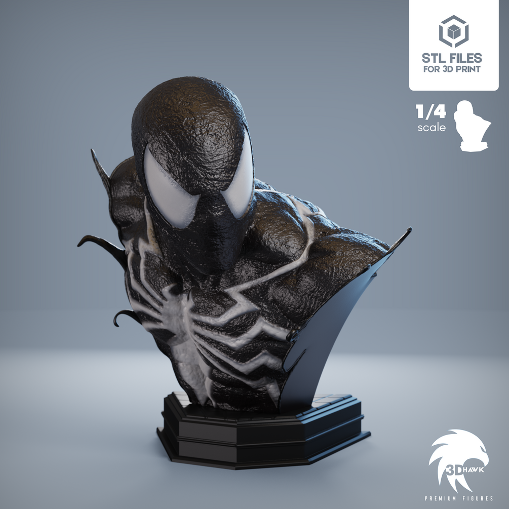 Spider-Man - Symbiont suit - Premium Bust Line for 3d printing