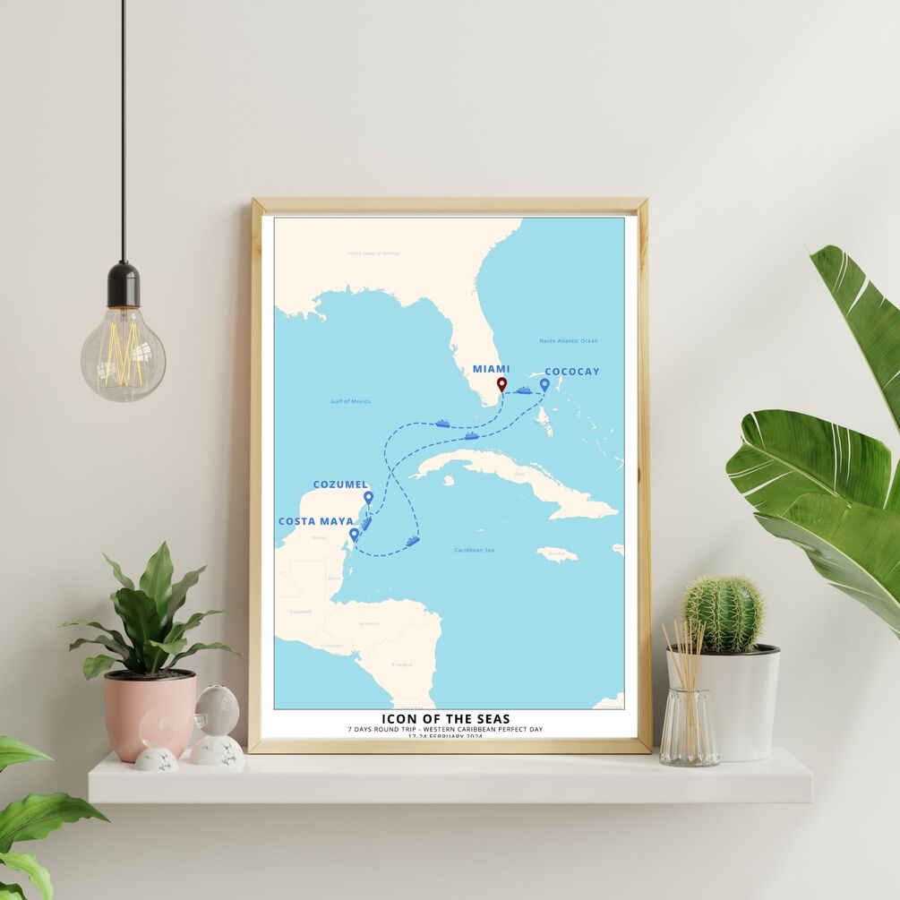 The Cruise Map, 7 Days Round Trip - Western Caribbean Perfect Day, Icon ...