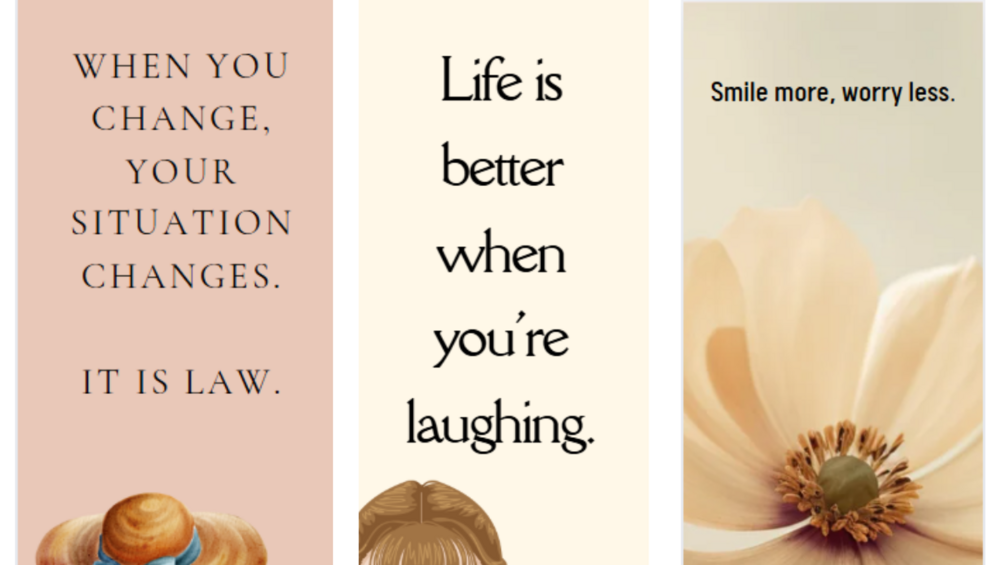 Happiness bookmarks