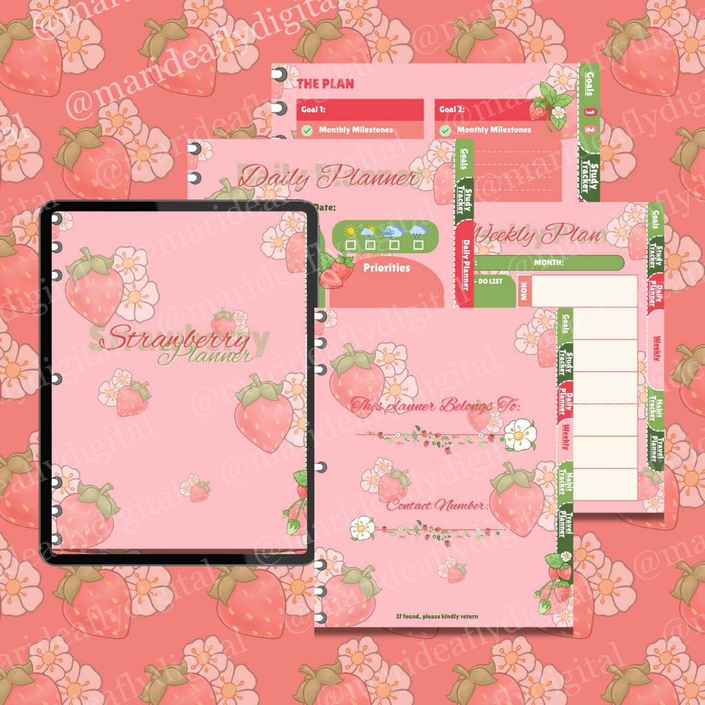 Digital Planner-Strawberry Pink edition