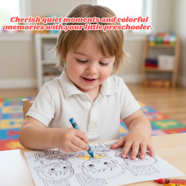 My Busy School Day Coloring Book for Kids Ages 3-5 | Kawaii School ...